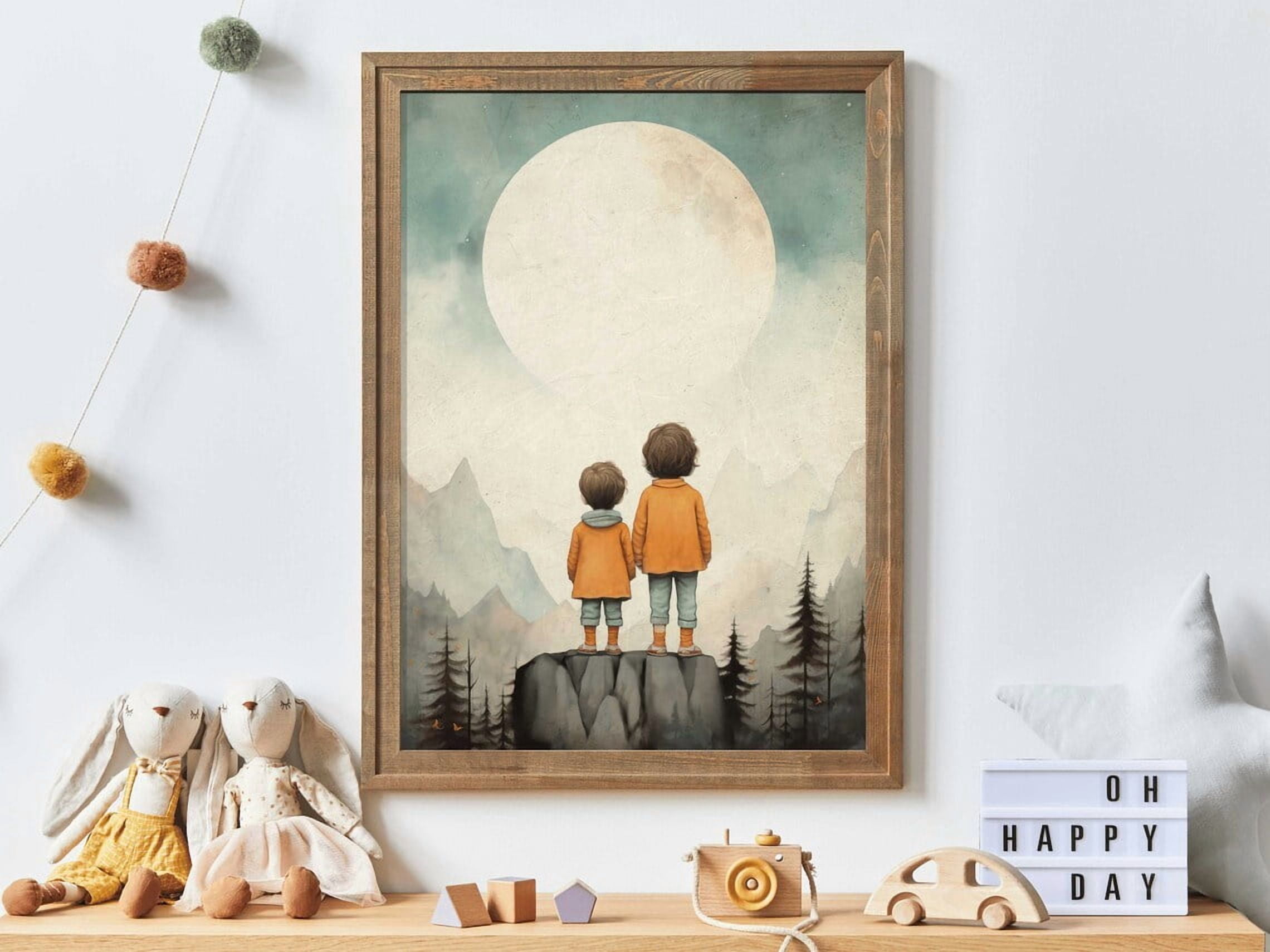 DOPAPRINT Brother And Sister Wall Art, Siblings Print, Toddler Room ...