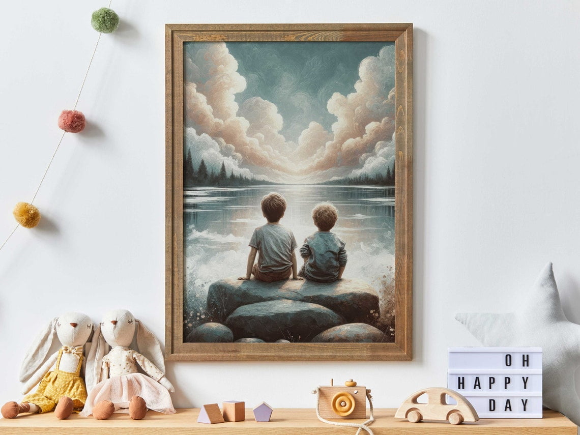 DOPAPRINT Brothers Room Wall Art, Brother Print, Boys Adventure Print ...