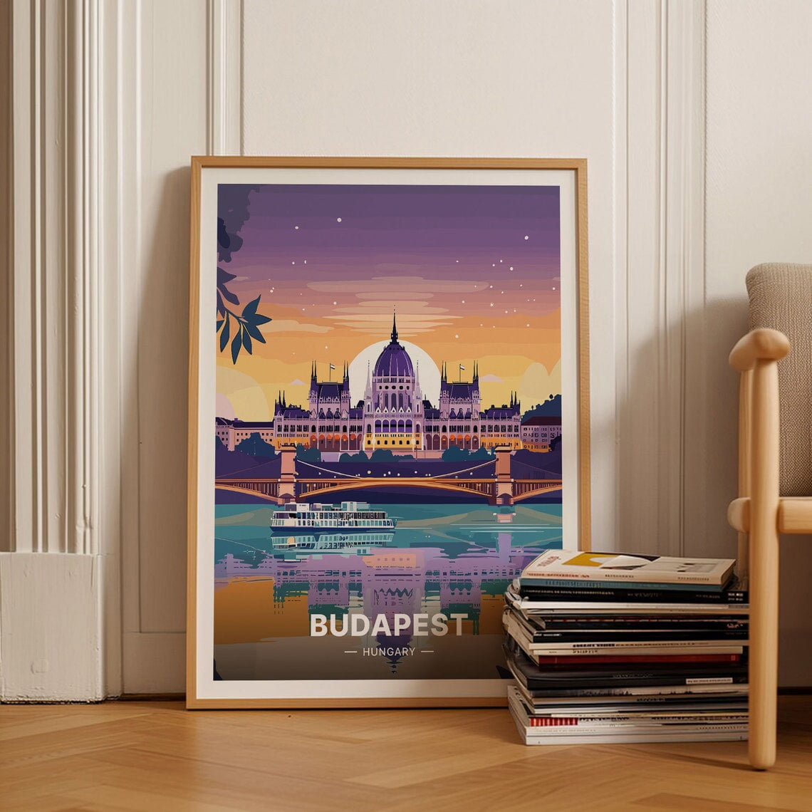 DOPAPRINT Budapest Cityscape Poster, Hungary Travel Wall Art, Unique ...