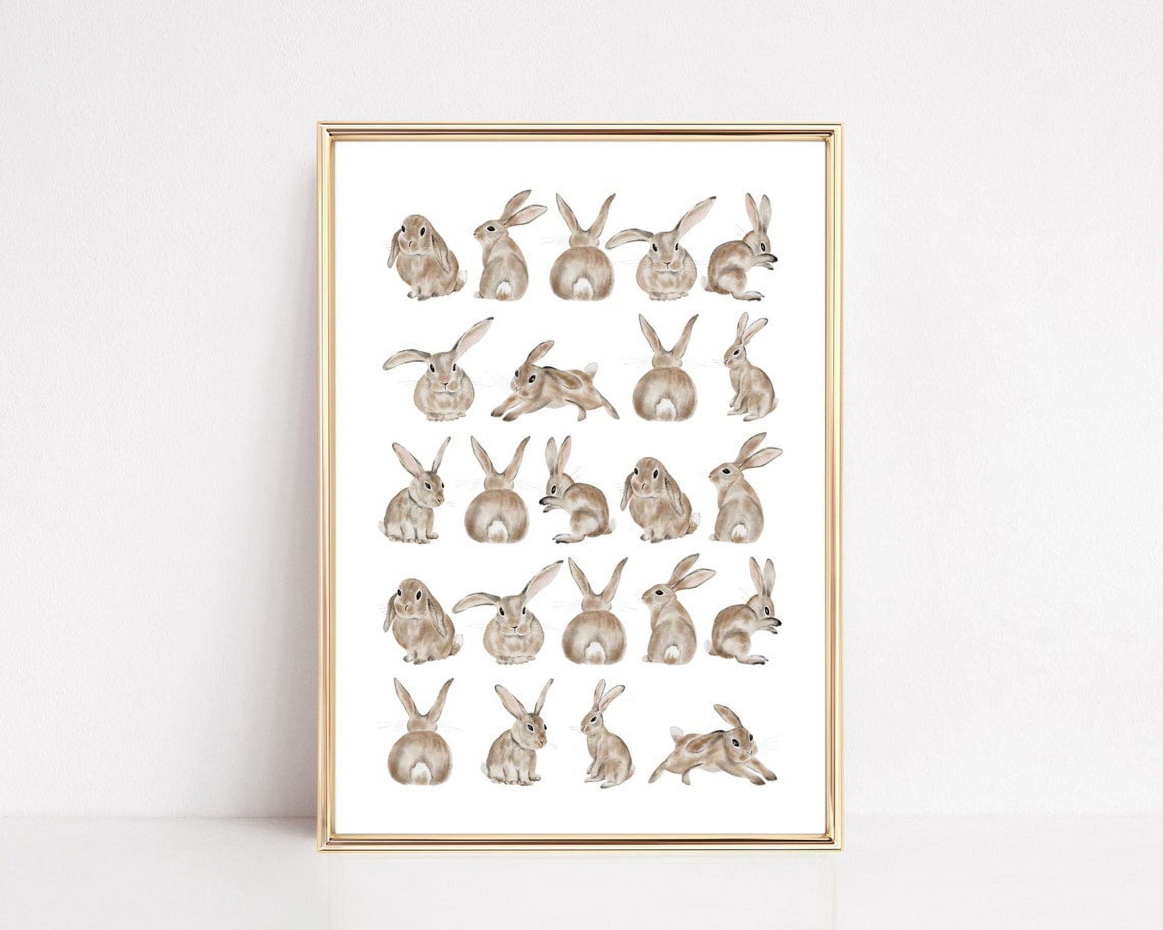 DOPAPRINT Bunny Wall Art Easter Wall Art Easter Rabbit Print Easter ...