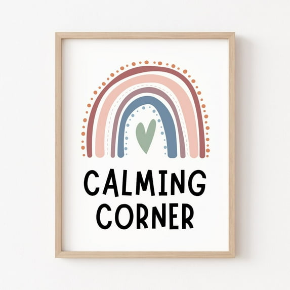 DOPAPRINT Calming Down Corner Poster Coping Techniques Wall Art Kids ...