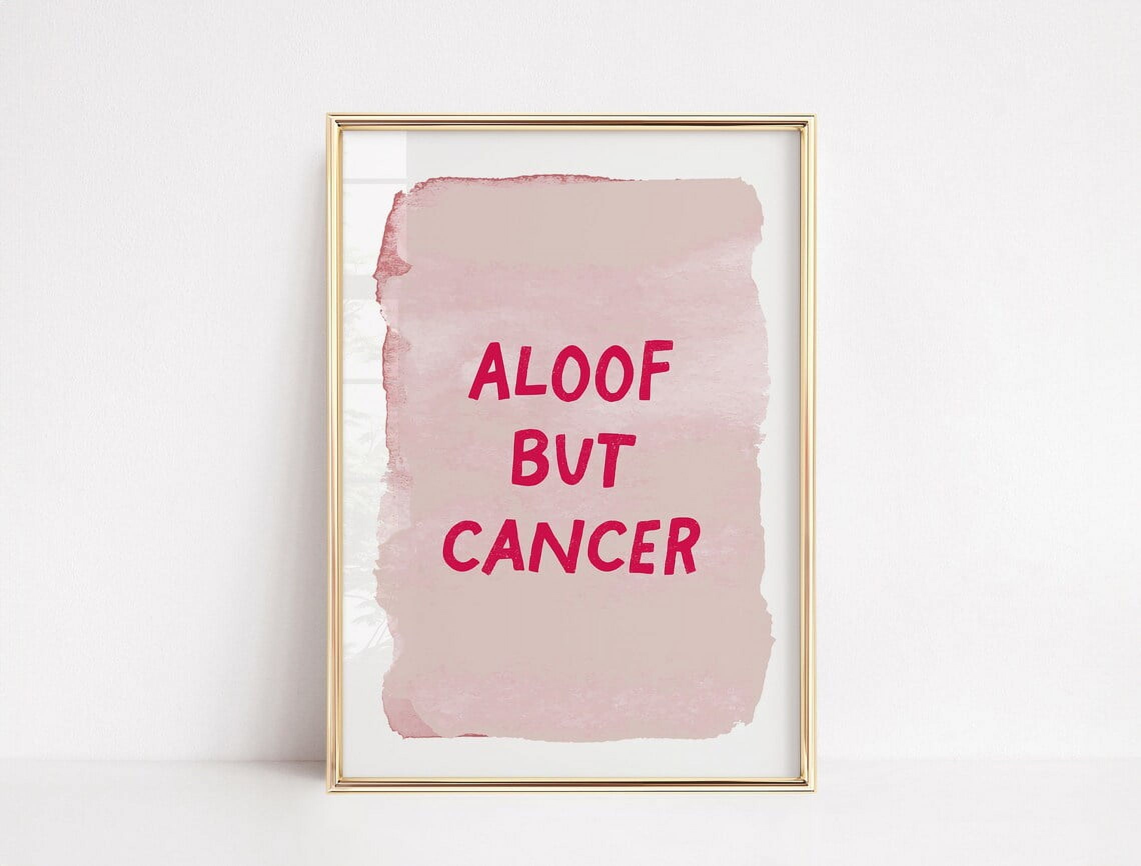 DOPAPRINT Cancer Funny Poster, Typography Quote Pink Zodiac Print ...