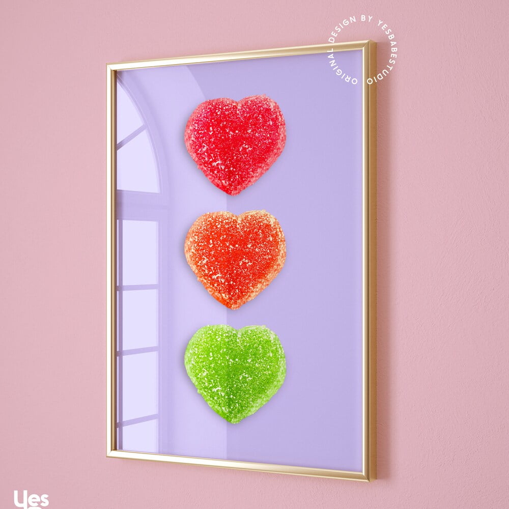 DOPAPRINT Candy Wall Art, Candy Themed Decor, Coloruful Kitchen Art ...