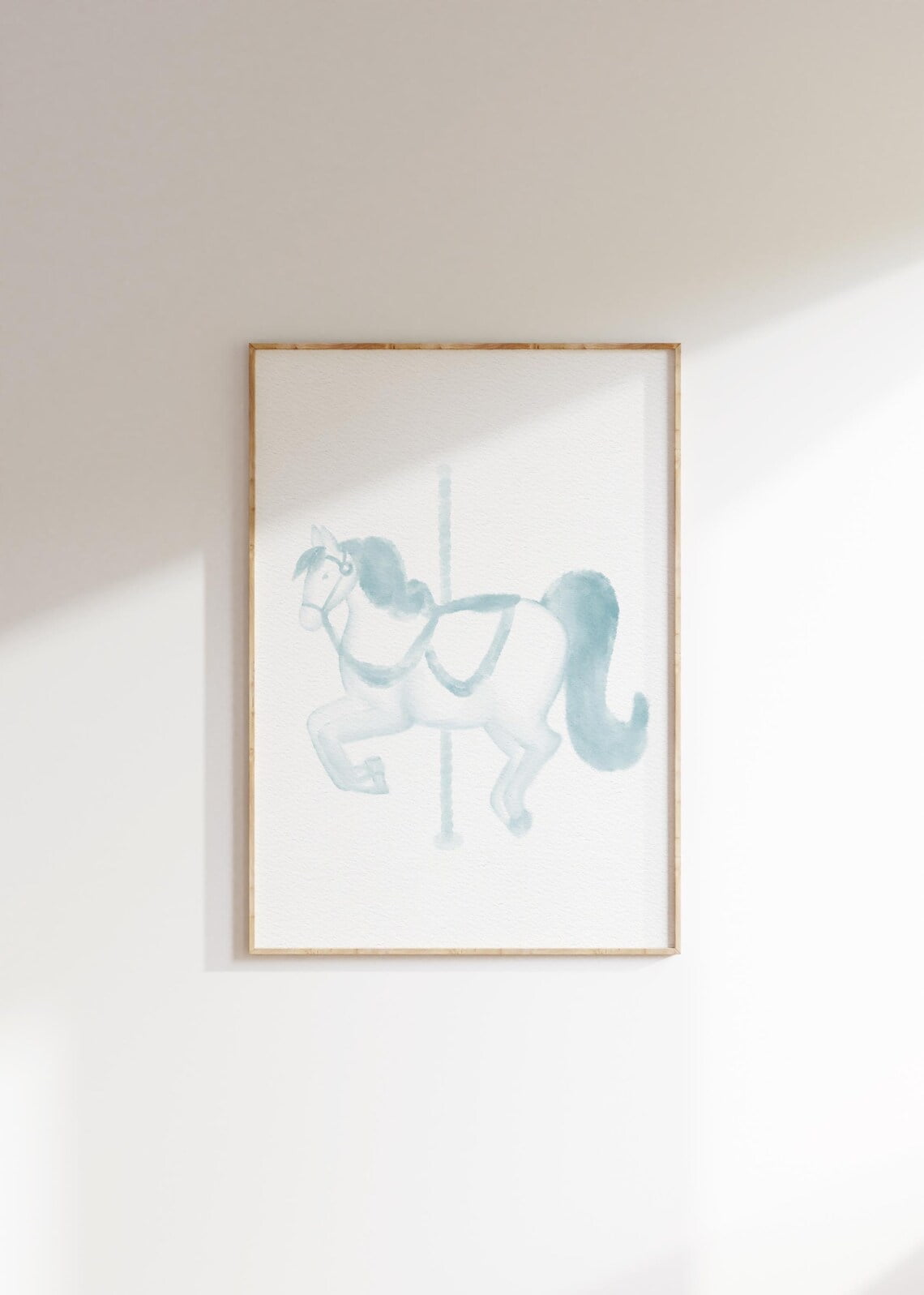DOPAPRINT Carousel Horse Art French Nursery Decor Carnival Art Light ...