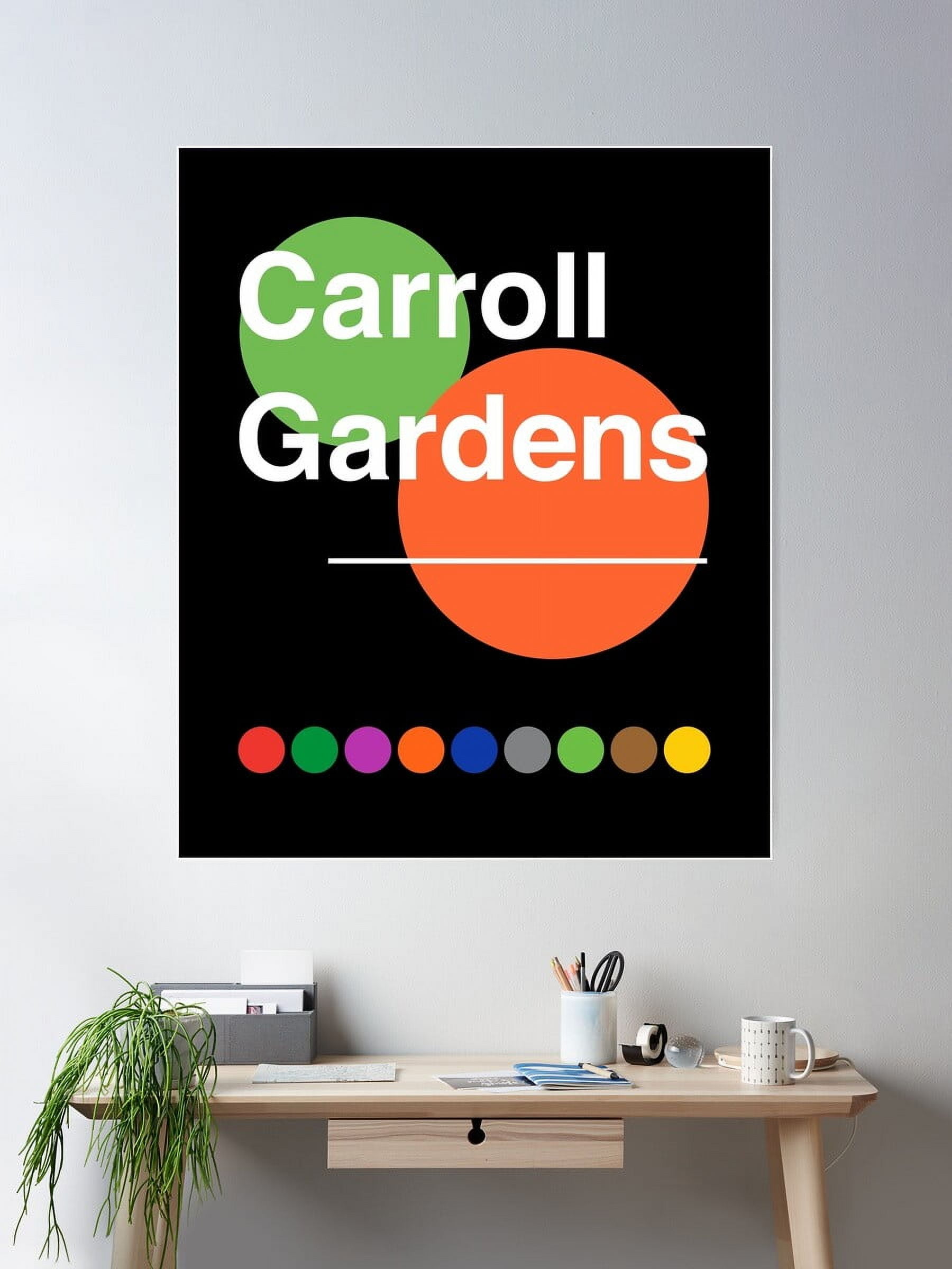 DOPAPRINT Carroll Gardens Brooklyn New York City Subway Poster Wall Art ...