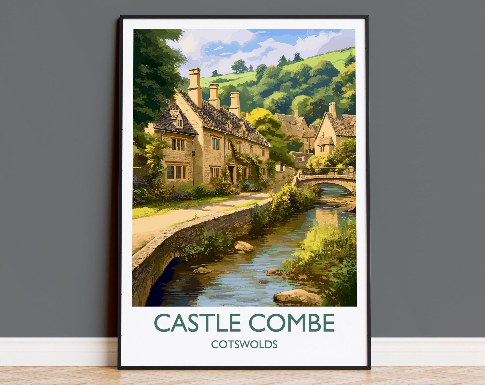 DOPAPRINT Castle Combe Travel Print, Travel Poster of Castle Combe ...