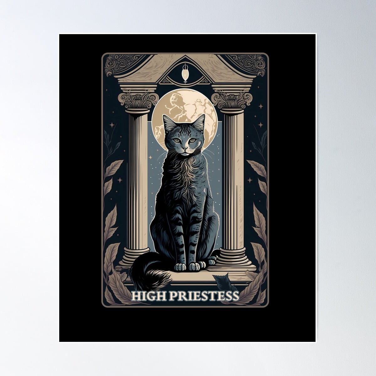 DOPAPRINT Cat Tarot Card, High Priestess Tarot Card For Cat Lovers ...