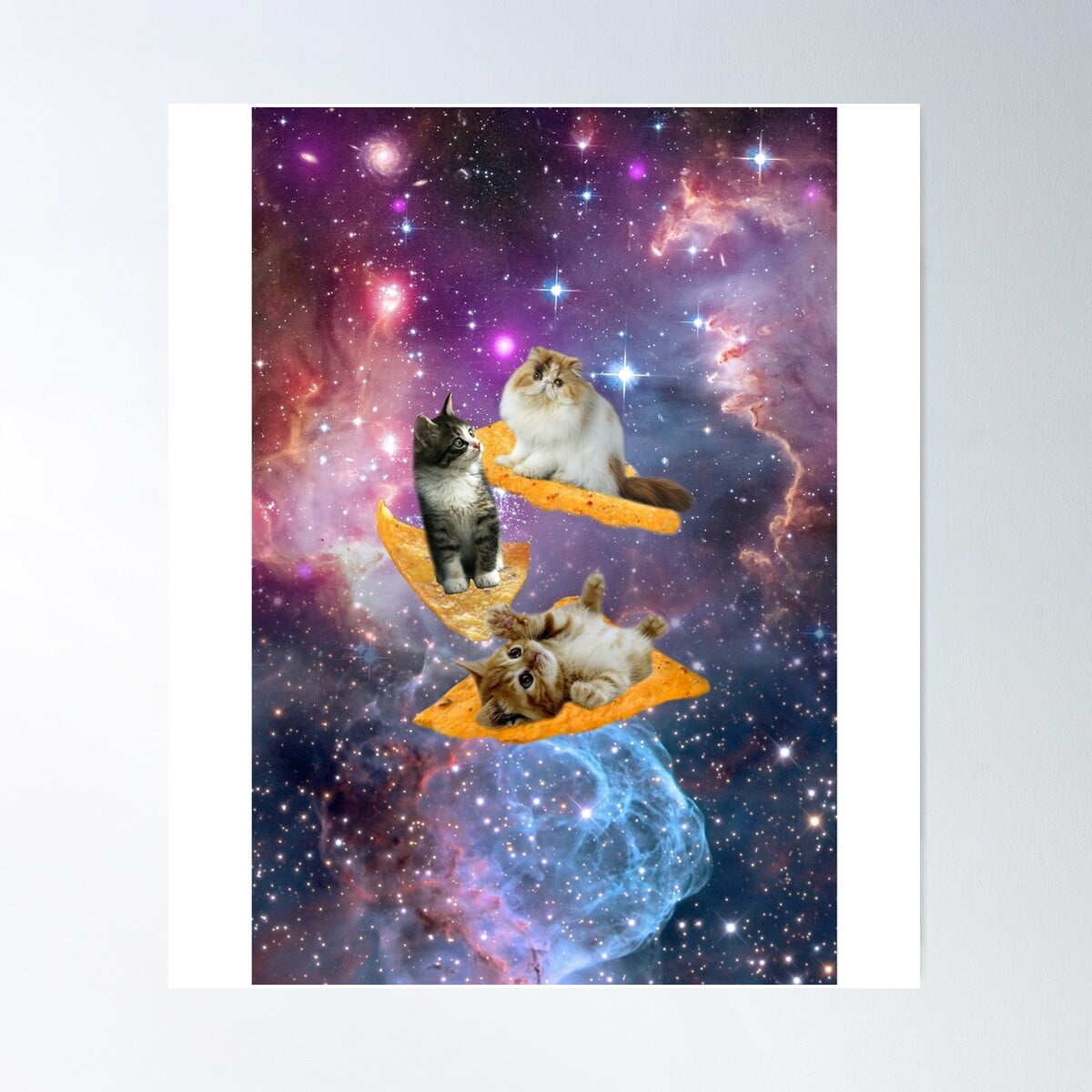 DOPAPRINT Cats, Doritos, Space Poster Wall Art, Modern Wall Decor NO ...