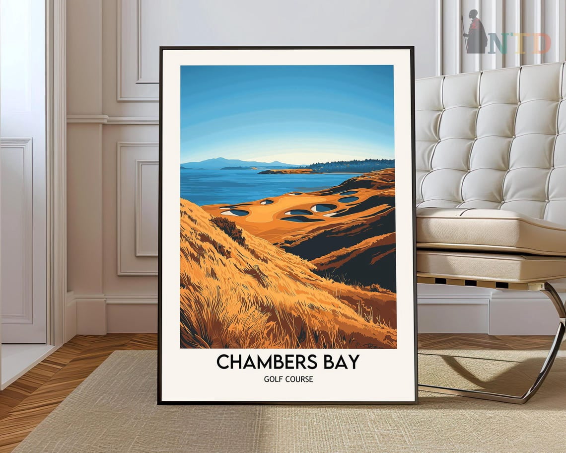 DOPAPRINT Chambers Bay Golf Course Print, Chambers Baychambers Bay ...