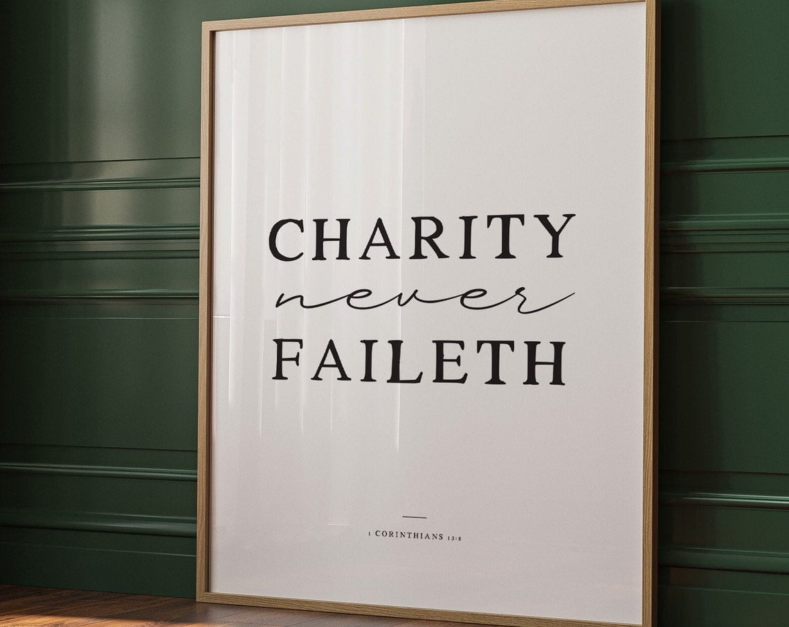 DOPAPRINT Charity Never Faileth, Relief Society Declaration, 1 ...