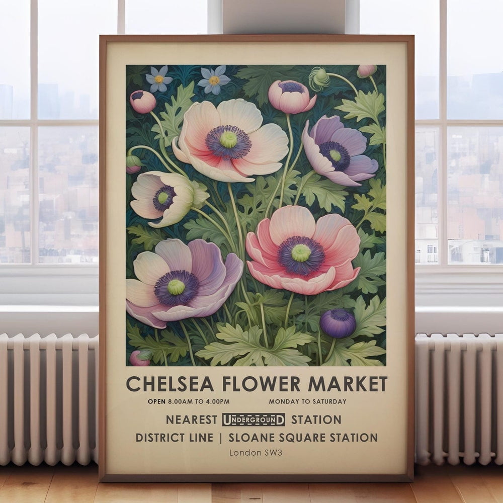 DOPAPRINT Chelsea flower market print, William Morris print, vintage ...