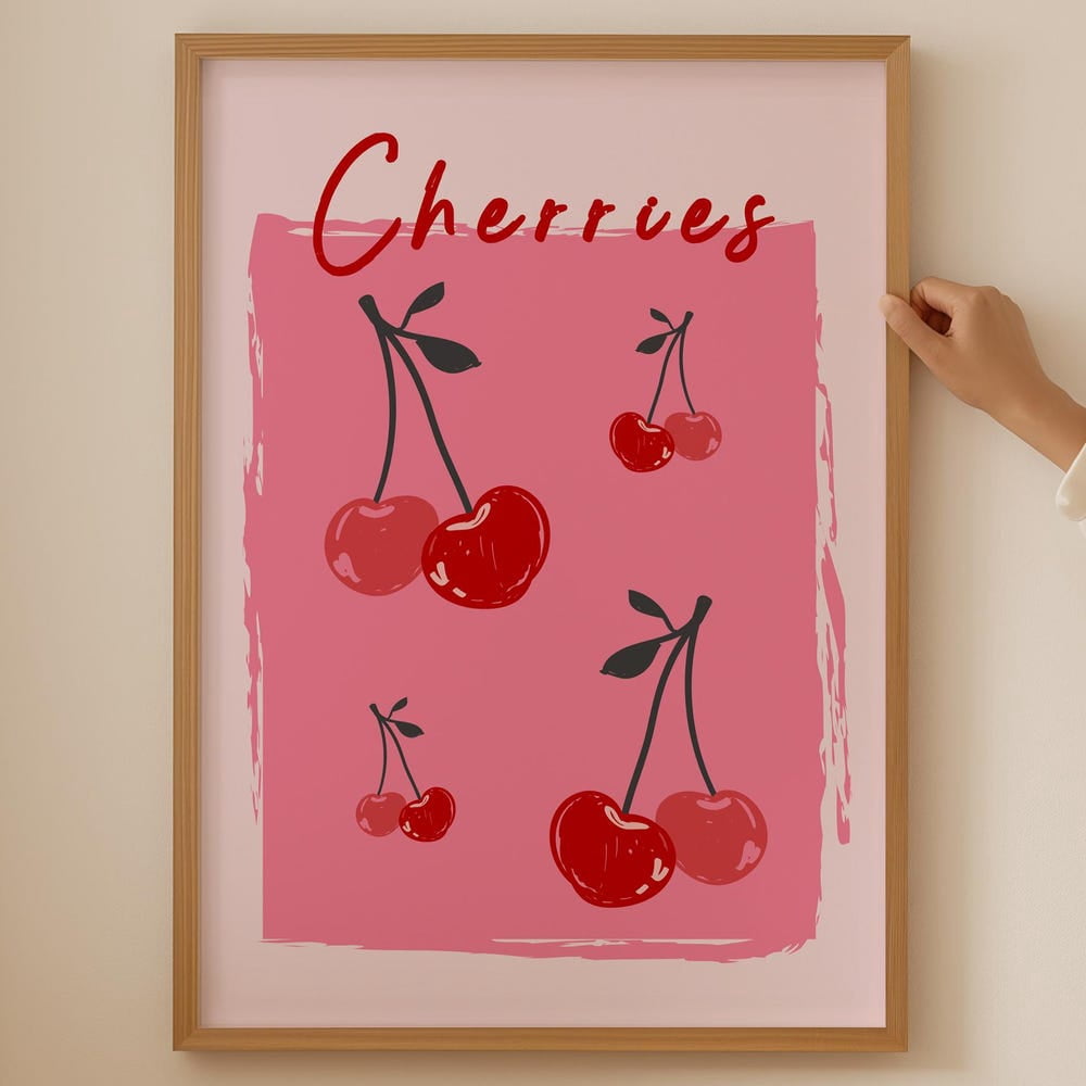 DOPAPRINT Cherry Poster for Coquette room decor- Trendy Wall Art for ...