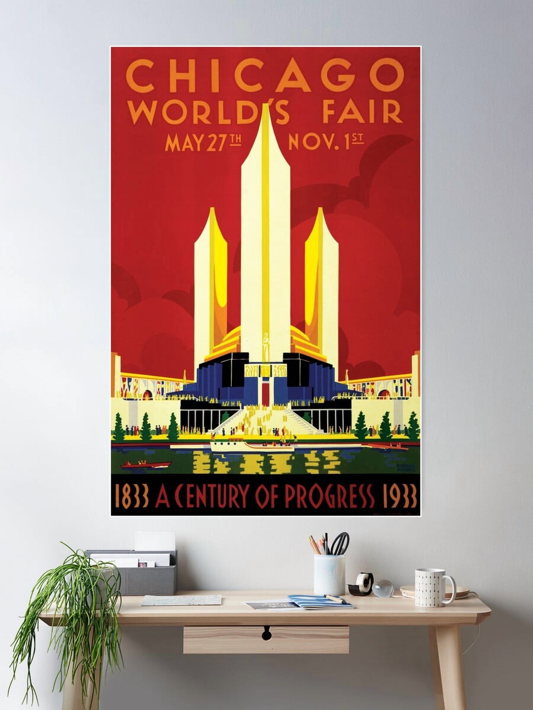 DOPAPRINT Chicago World'S Fair 1933 Classic Vintage Poster Wall Art ...