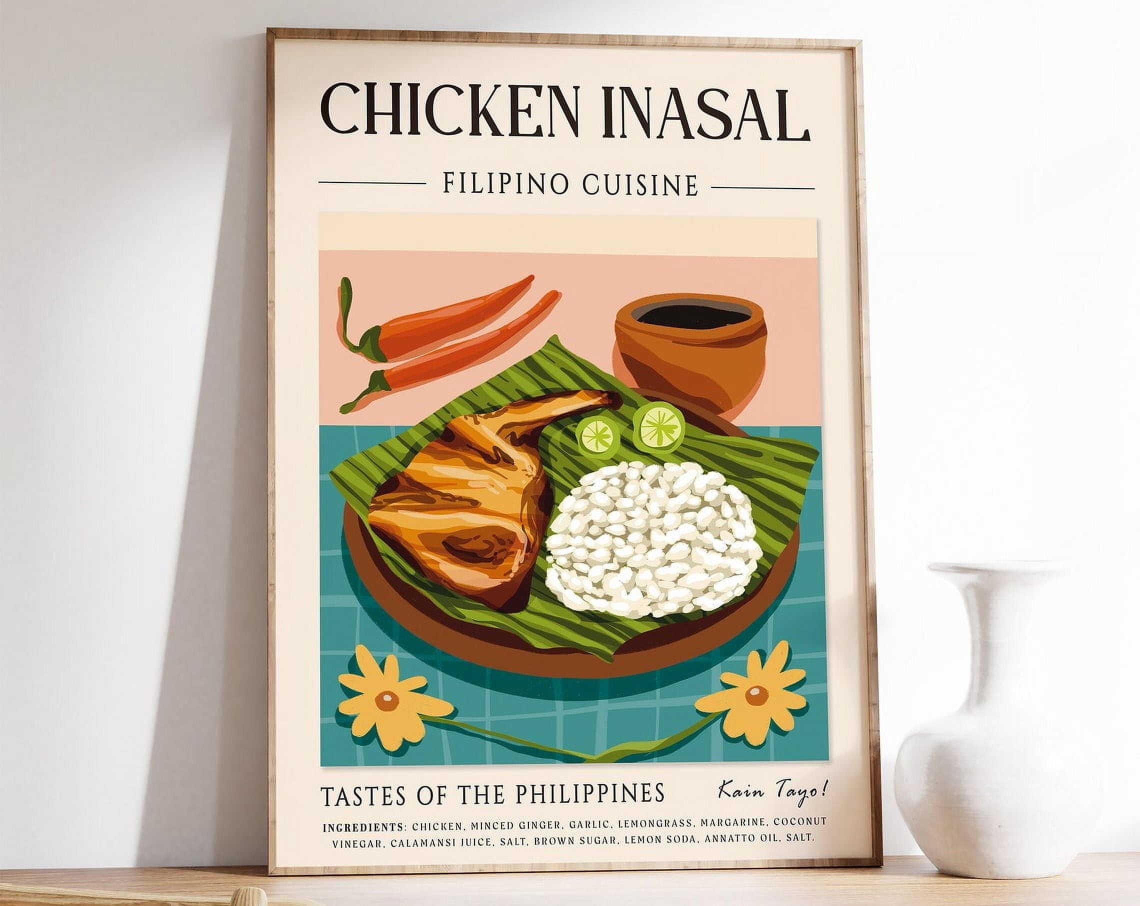 DOPAPRINT Chicken Insal Filipino Food Poster, Filipino Food Print ...