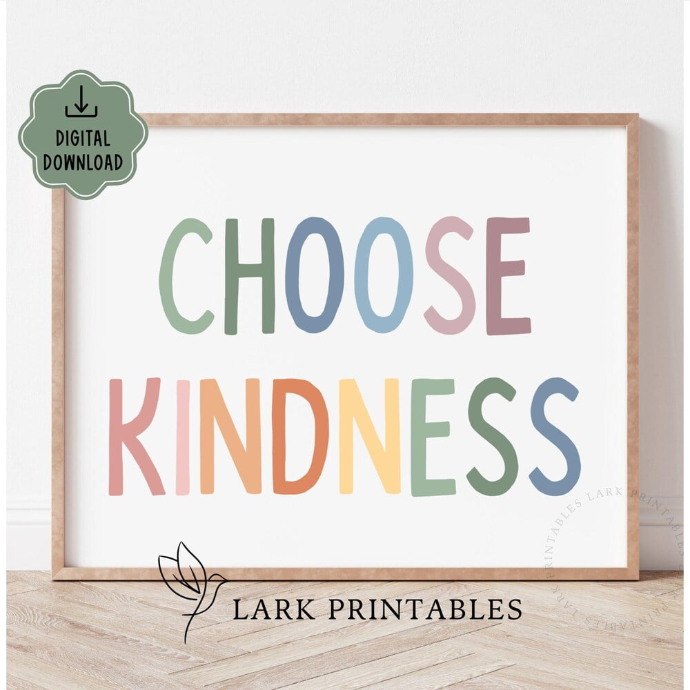 DOPAPRINT Choose Kindness Printable Poster, Kindness Matters, Inclusion ...