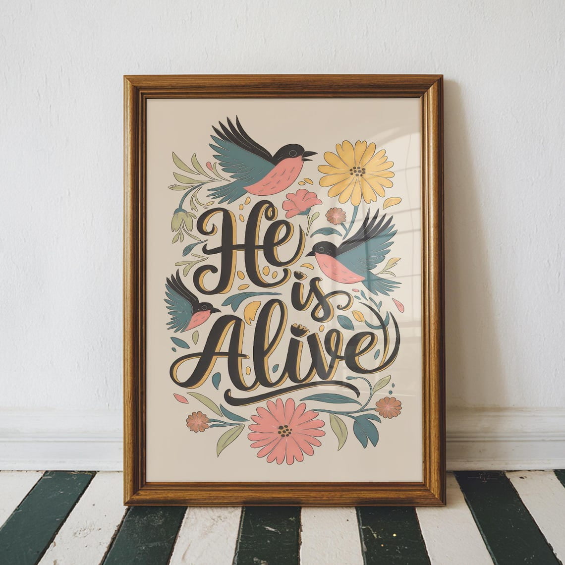 DOPAPRINT Christian Poster Jesus Typography Print Christian Wall Art ...