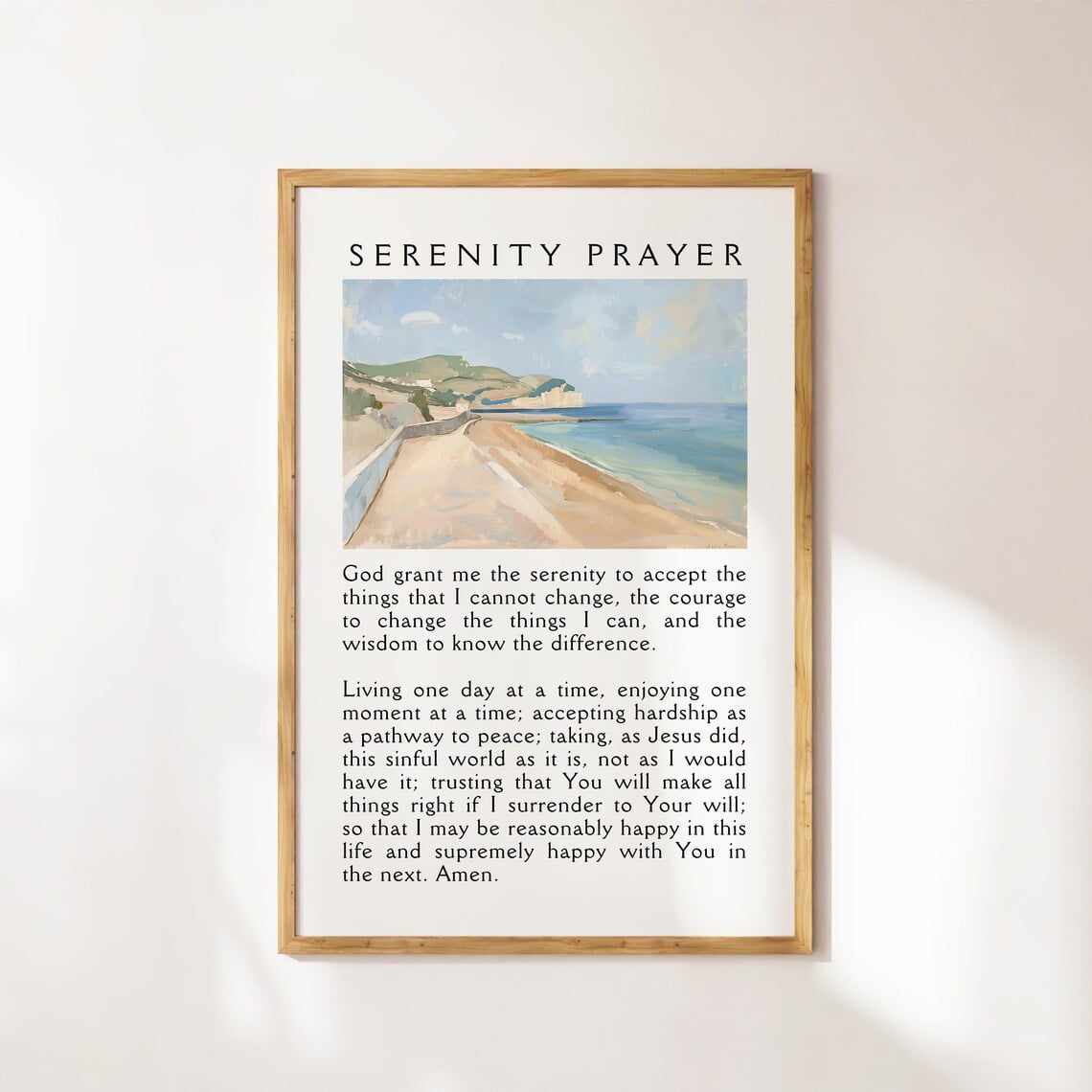 DOPAPRINT Christian Serenity Prayer, Christian Wall Art, Coastal ...