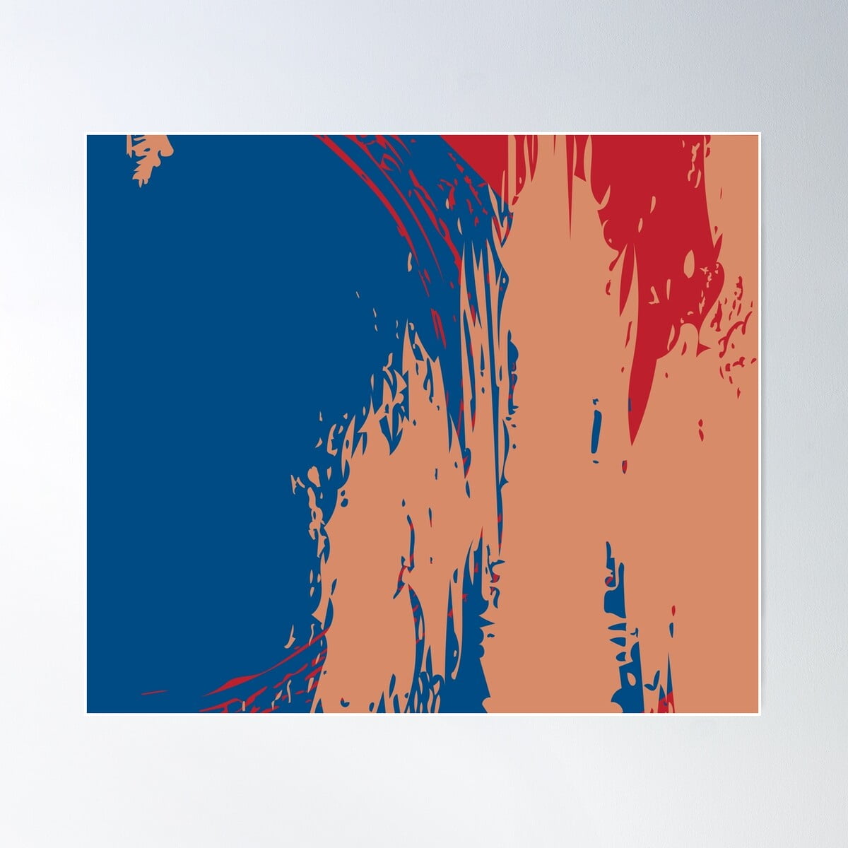 DOPAPRINT Classic Blue, Sandstone & Samba Poster Wall Art, Modern Wall ...