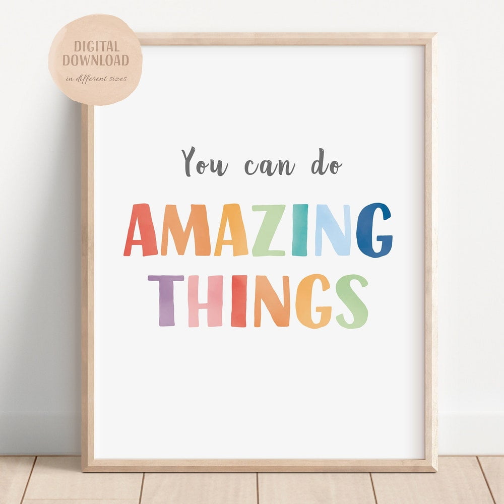 DOPAPRINT Classroom Poster, Positive Classroom Art, Growth Mindset ...