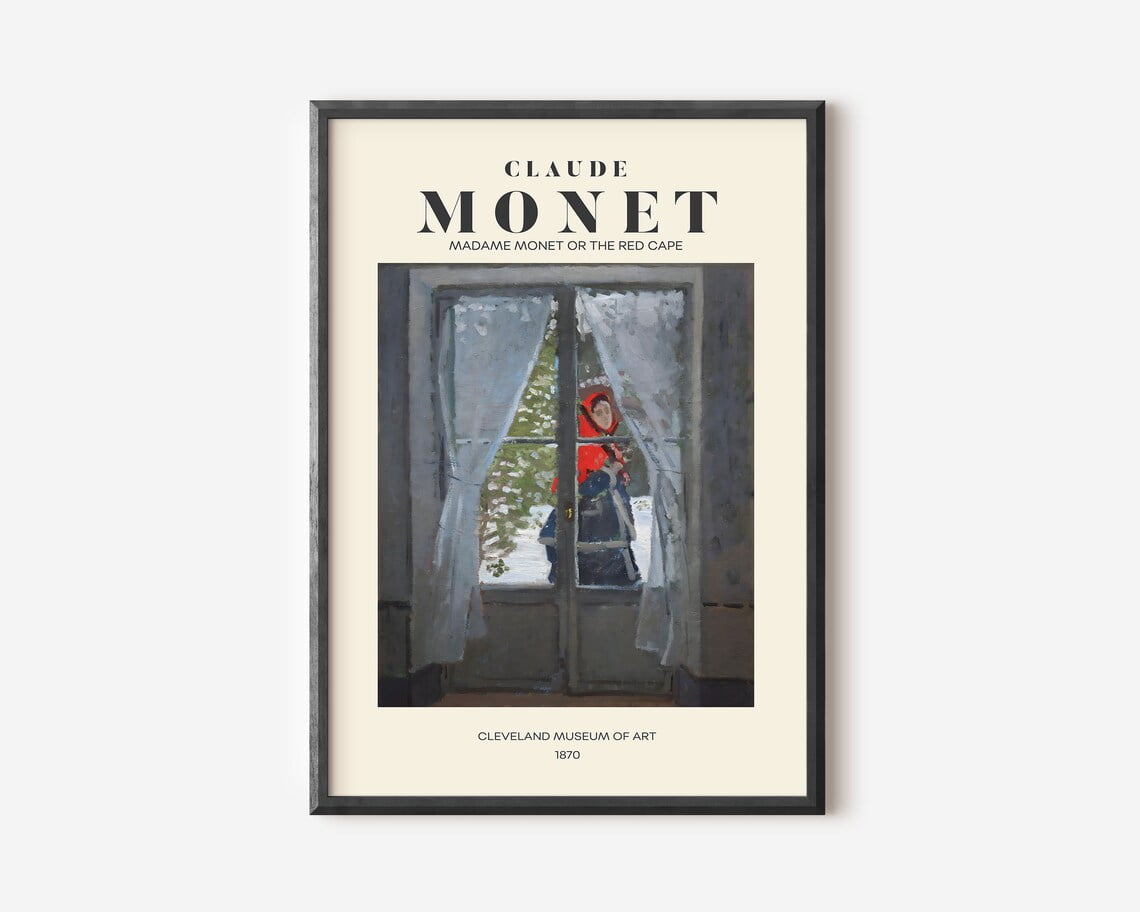 DOPAPRINT Claude Monet Exhibition Poster, Famous Gallery Wall Art Print, Monet Art Print, Floral ...