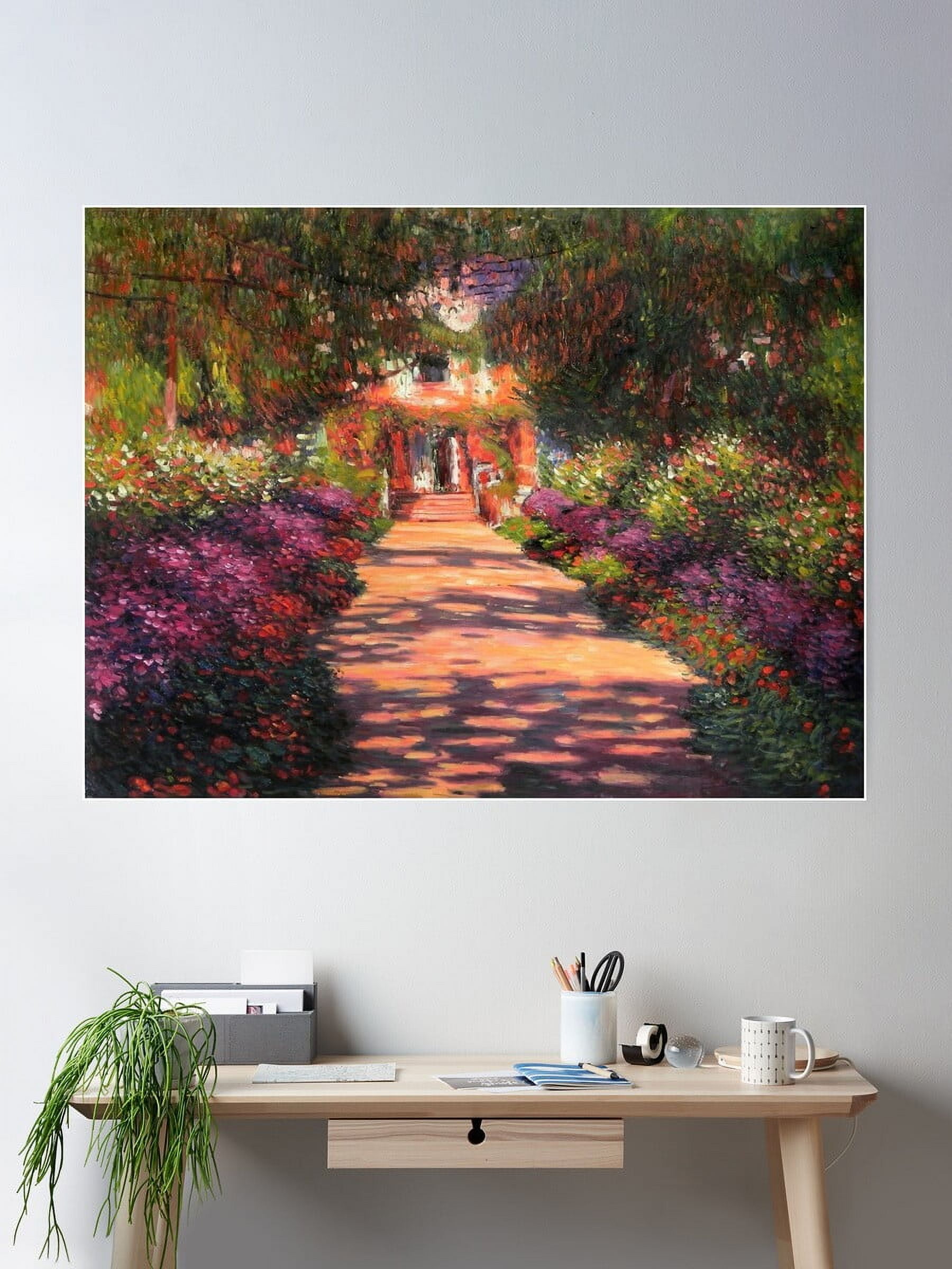 DOPAPRINT Claude Monet'S Pathway In Monet'S Garden At Giverny Poster Wall Art, Modern Wall Decor ...