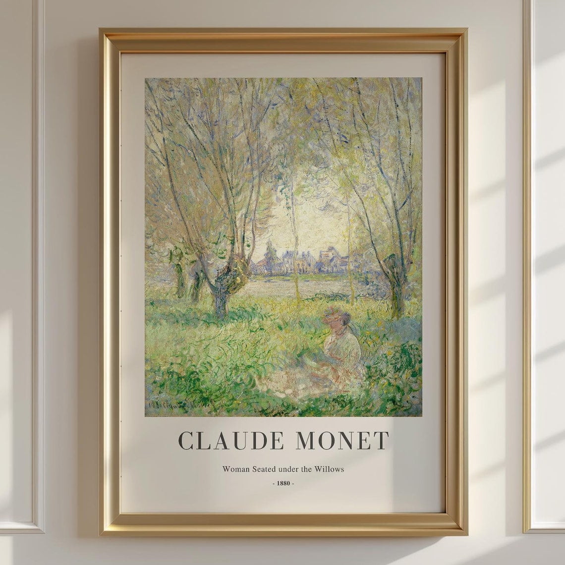 DOPAPRINT Claude Monet - Woman Seated Under The Willows 1880 Wall Art ...