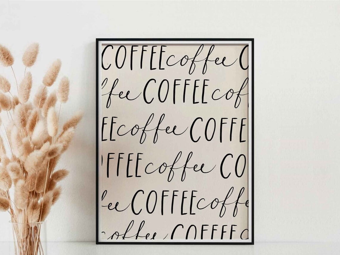 DOPAPRINT Coffee Poster, Minimalist Coffee Bar Print, Coffee Art ...