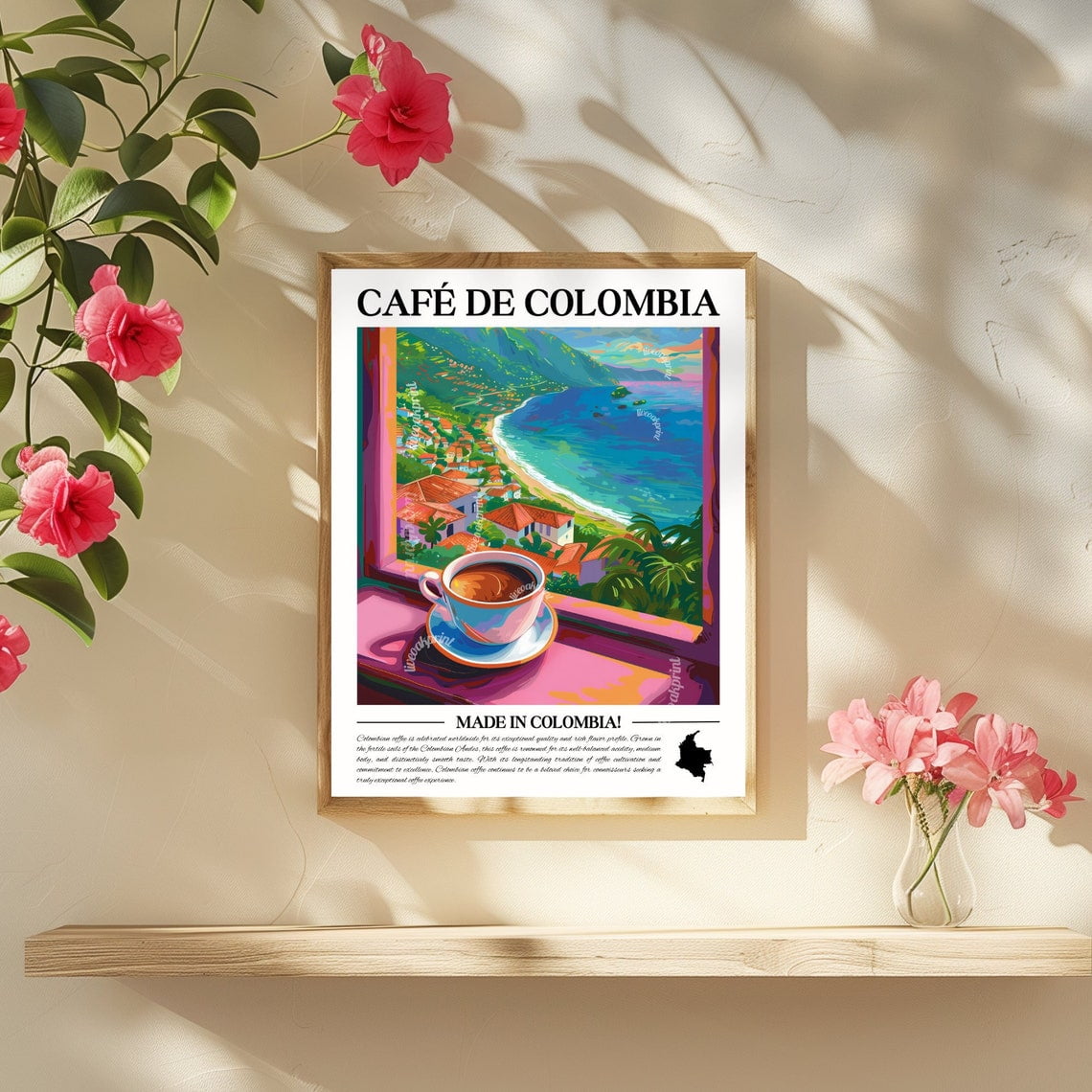 DOPAPRINT Colombia - Cafe De Colombia Coffee Around The World Series ...