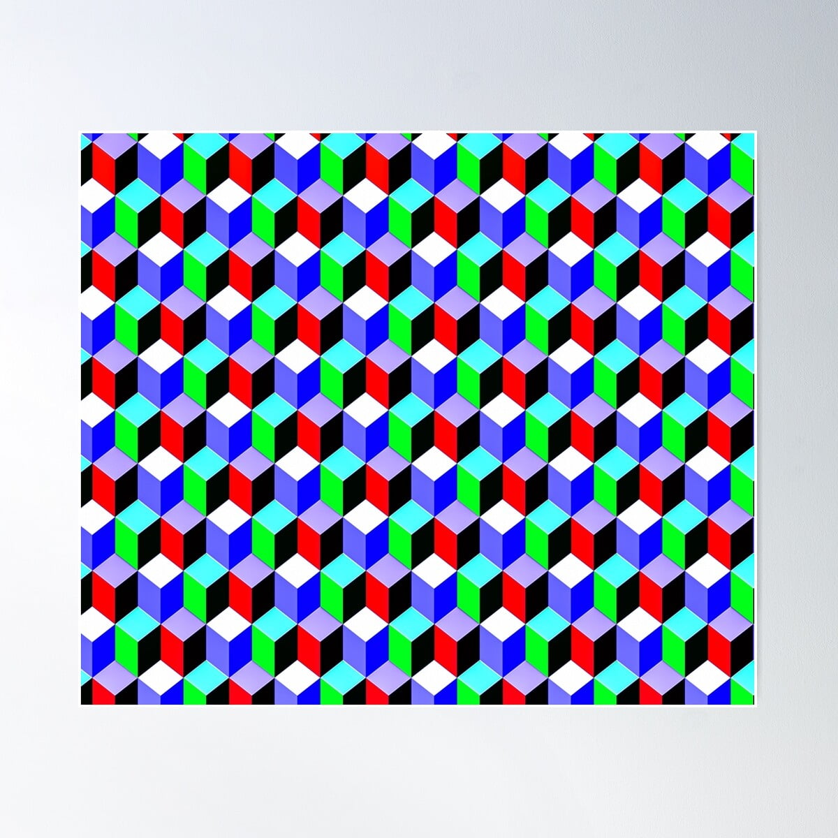 DOPAPRINT Color Combination Pattern, Retro Abstract Multi Color Pattern ...