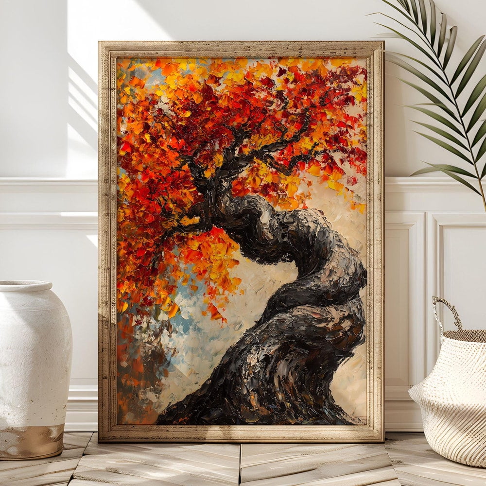 DOPAPRINT Colorful Abstract Tree Of Life Wall Art Autumn Landscape ...