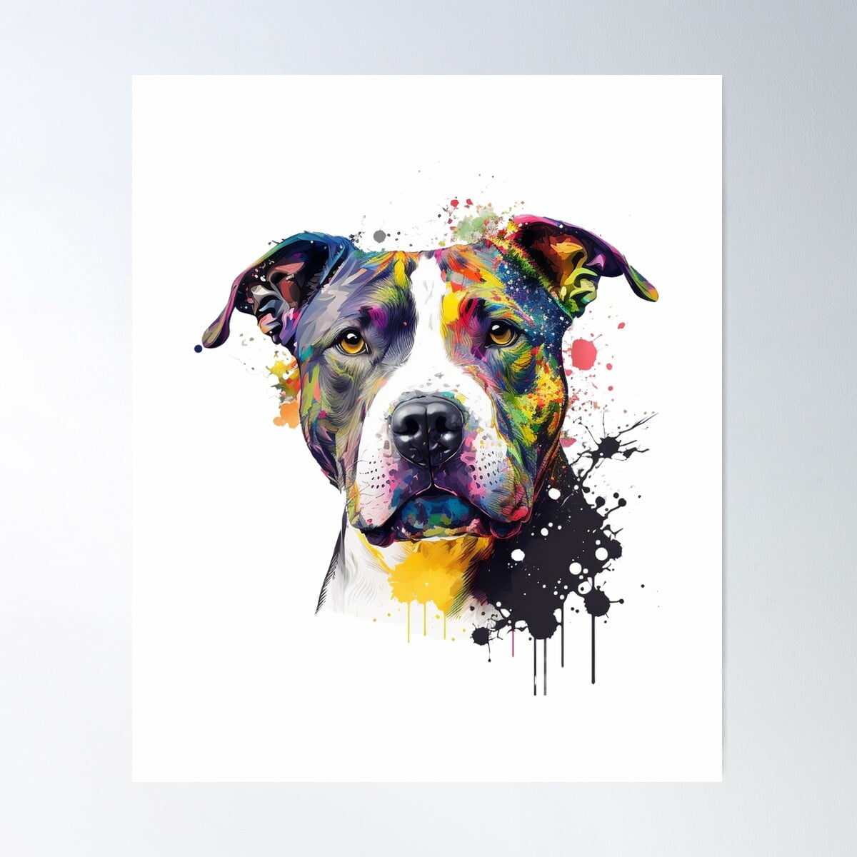 DOPAPRINT Colorful Pop Art American Staffordshire For Amstaff Dog Lover ...