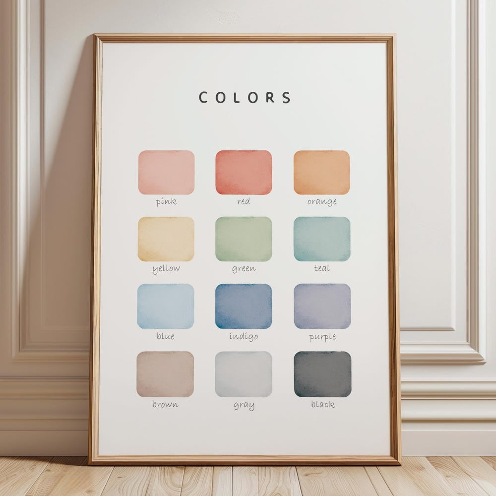 DOPAPRINT Colors Poster, Educational Poster, Classroom Decor ...