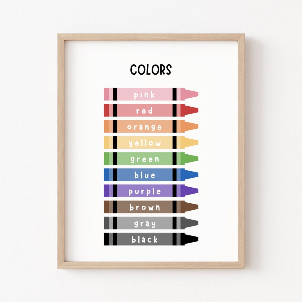 DOPAPRINT Colors Poster In Muted Tones, Educational Posters ...