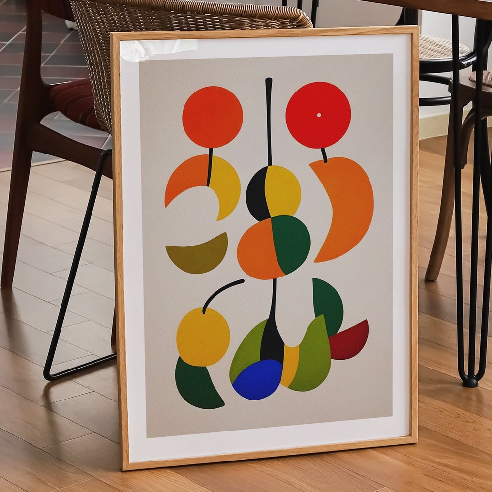 DOPAPRINT Colourful fruit print, abstract fruit poster, Joan Miro ...