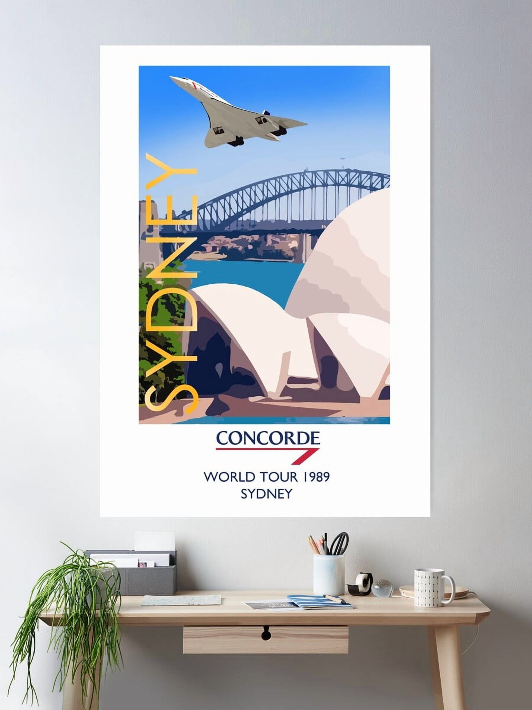 DOPAPRINT Concorde World Tour 1989 - Sydney Australia Poster Wall Art ...