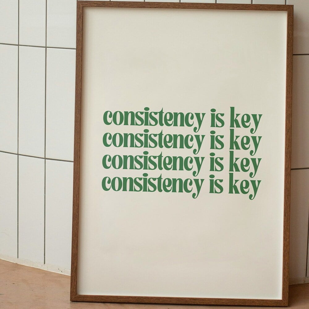 DOPAPRINT Consistency Is Key Print, Inspirational Wall Art ...