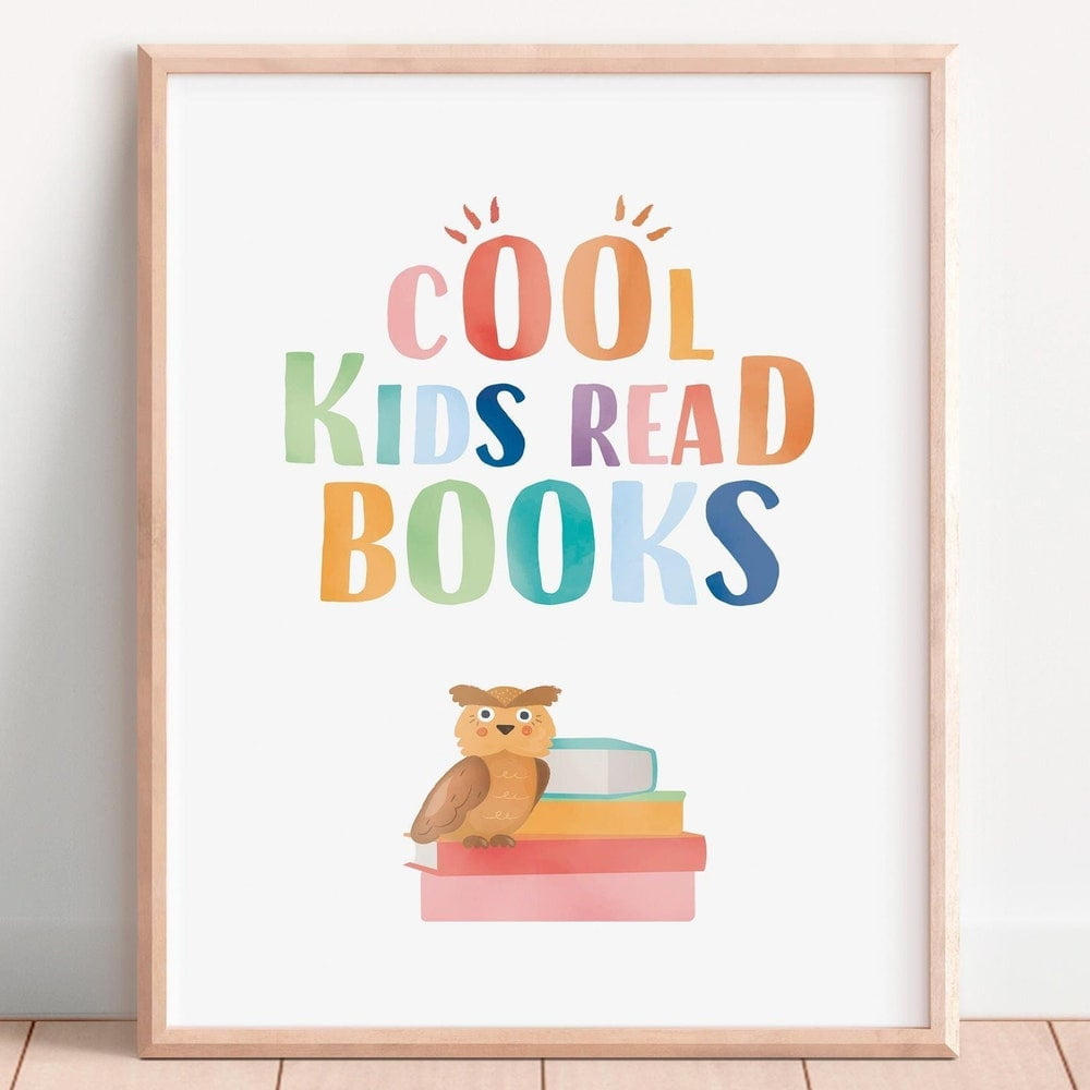 DOPAPRINT Cool Kids Read Books, Rainbow Classroom Decor, Toddler Room ...