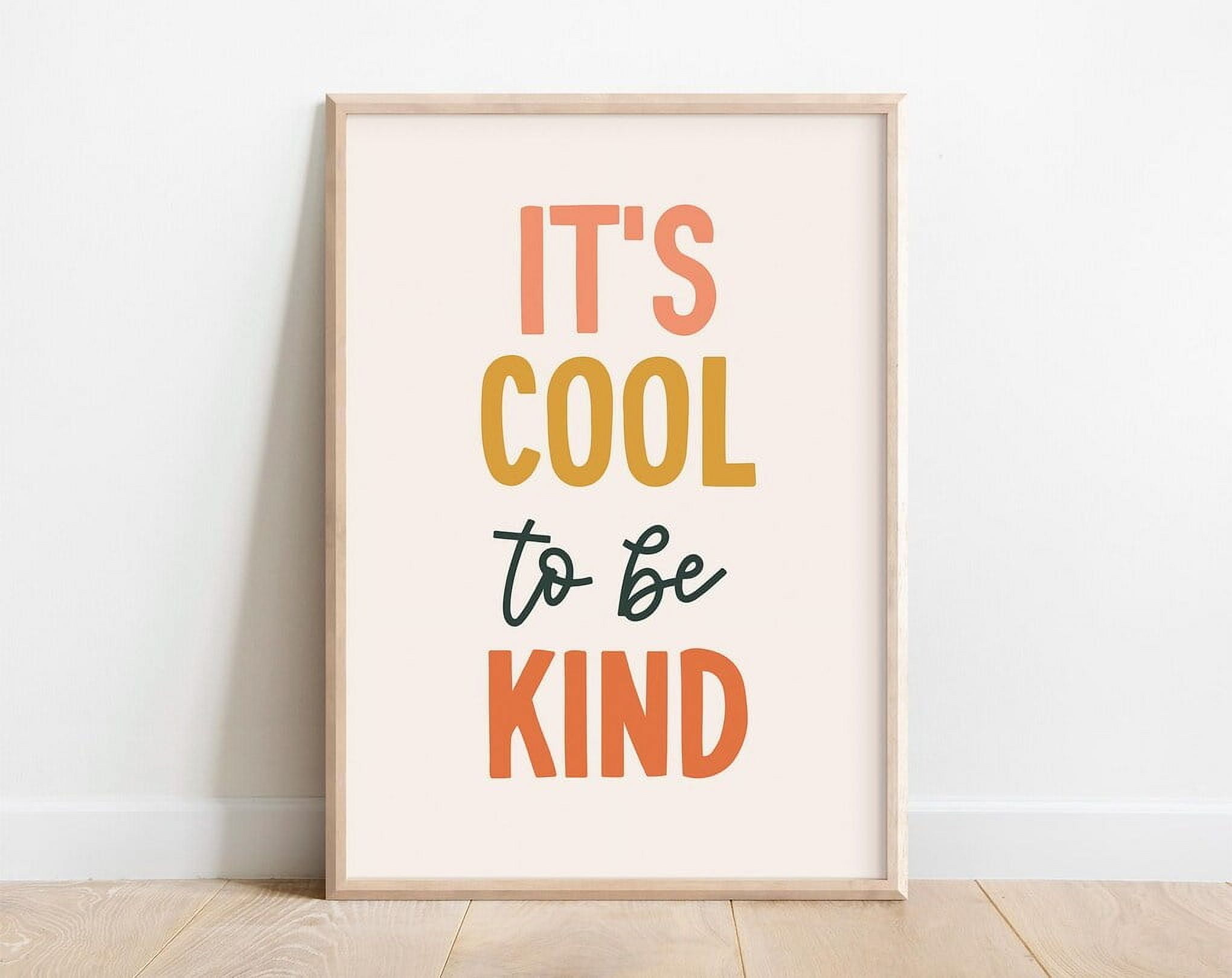 DOPAPRINT Cool To Be Kind Print, Kids Wall Art, Positive Affirmation ...
