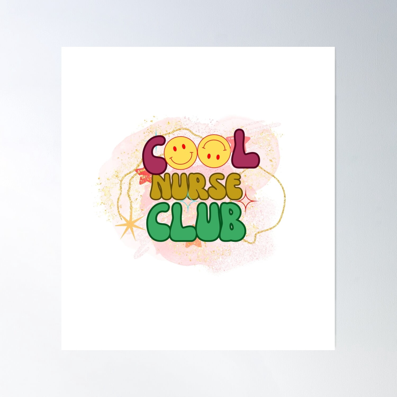 DOPAPRINT Cool Nurse Club Poster Wall Art, Modern Wall Decor NO FRAMED ...