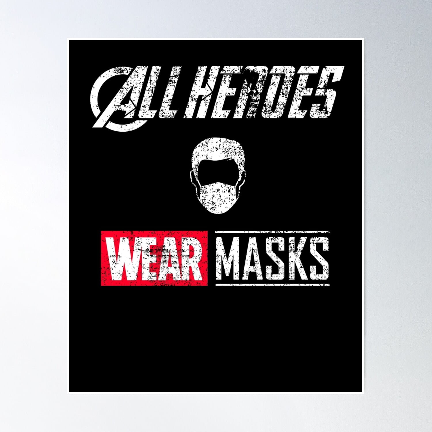 DOPAPRINT Copy Of All Heroes Wear Masks Poster Wall Art, Modern Wall ...