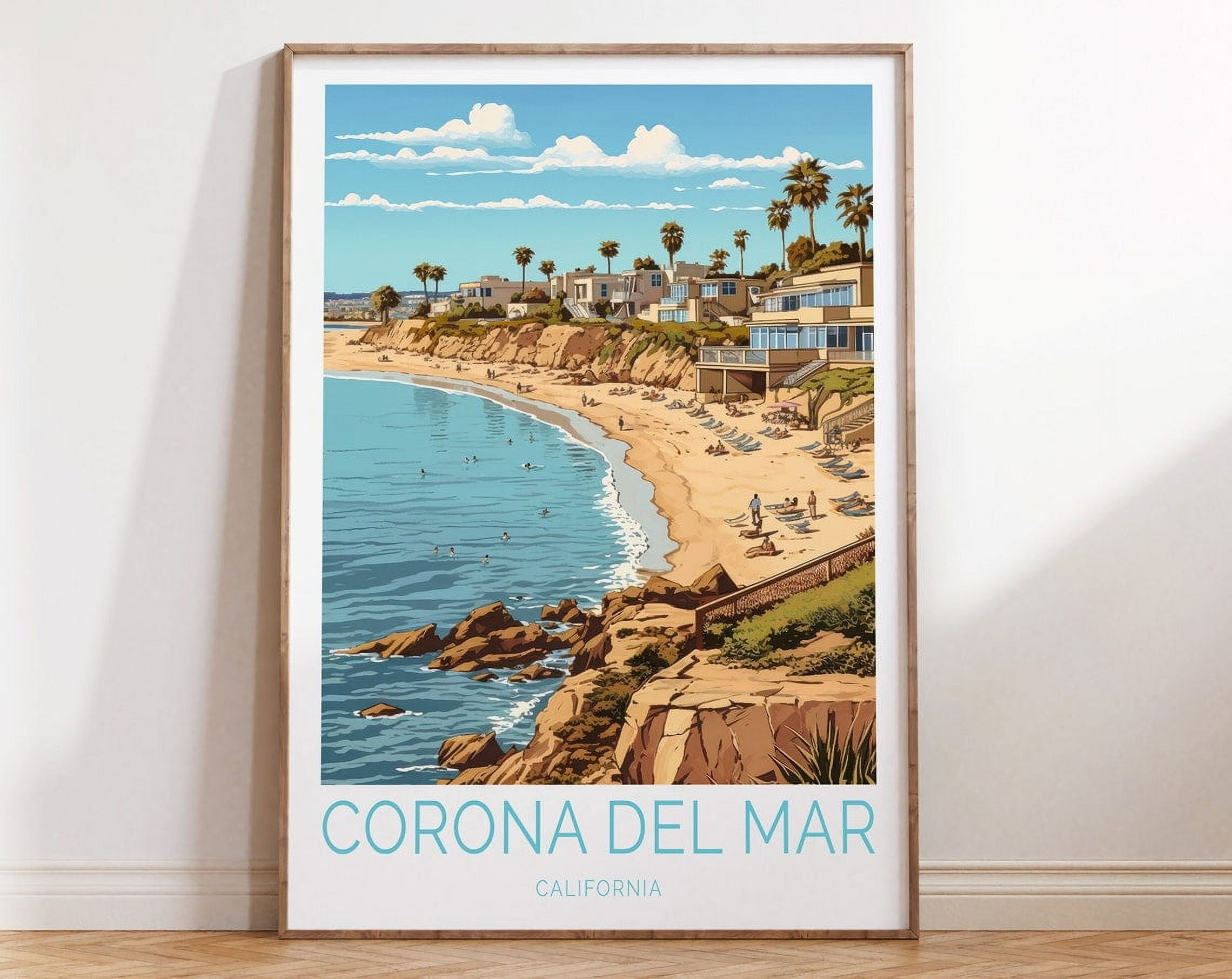 DOPAPRINT Corona Del Mar Newport Beach California Travel Poster ...