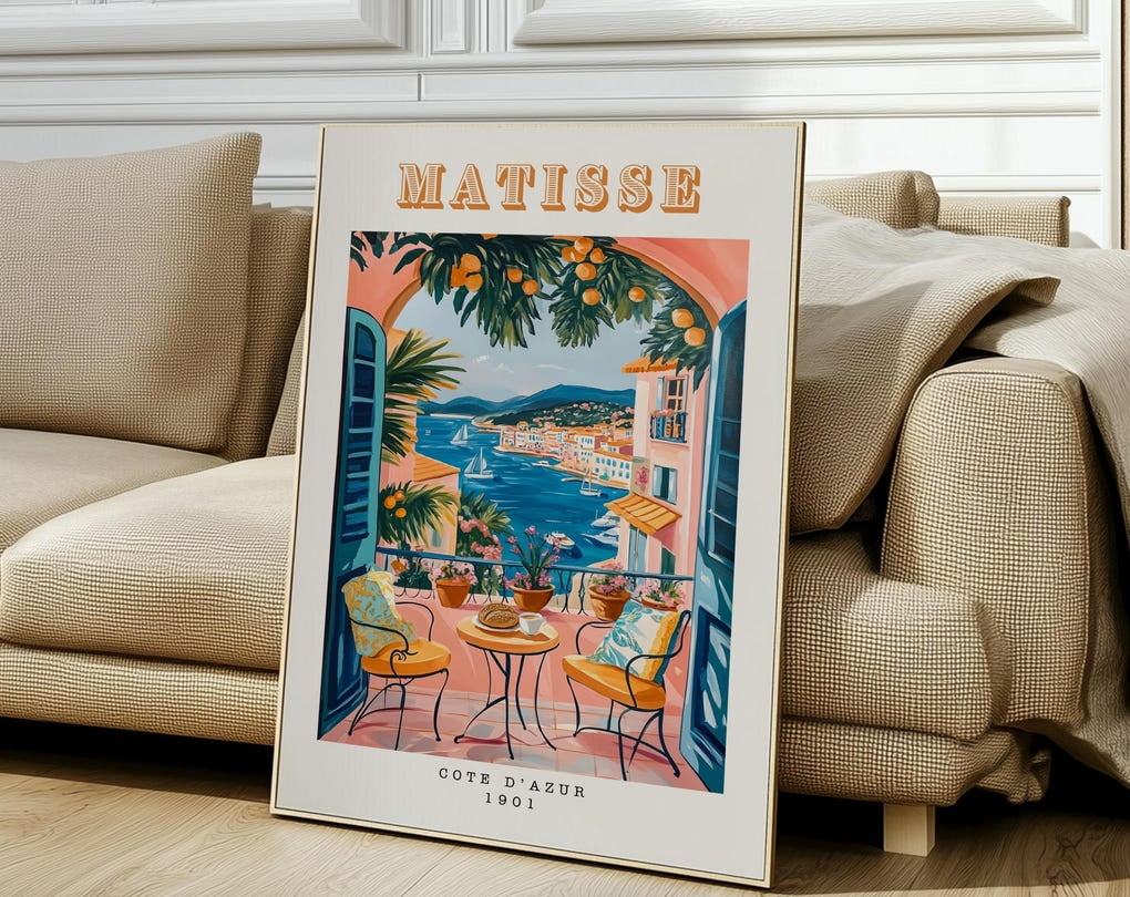 DOPAPRINT Cote D'Azur Matisse Poster Midcentury Impressionist Coastal ...