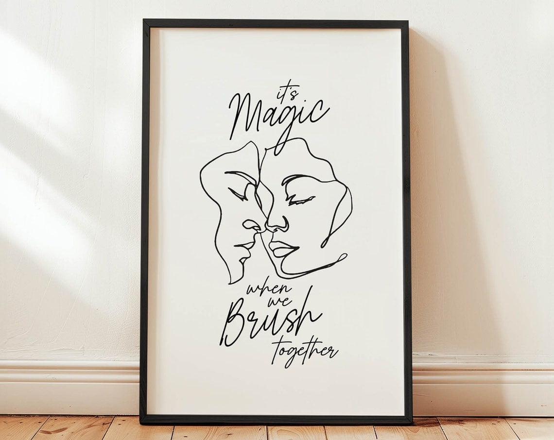 DOPAPRINT Couples Print Bathroom Art Bathroom Wall Art Woman'S Bathroom ...