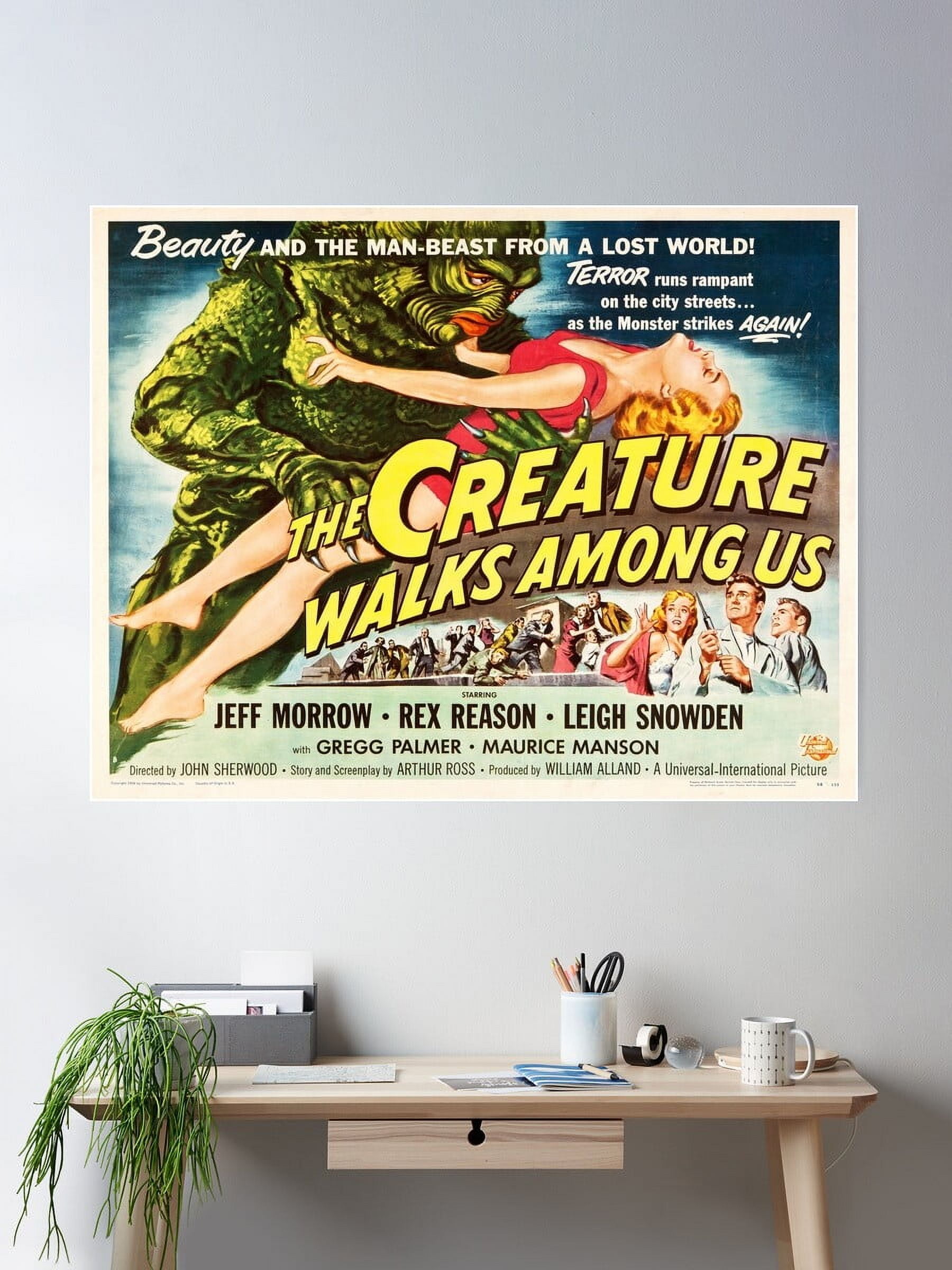 DOPAPRINT The Creature Walks Among Us Retro Horror Film Vintage Movie ...