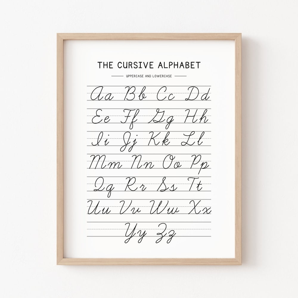 DOPAPRINT Cursive Handwriting Chart, Homeschool Learning Tools ...