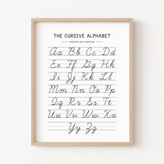 DOPAPRINT Cursive Handwriting Chart, Homeschool Learning Tools ...