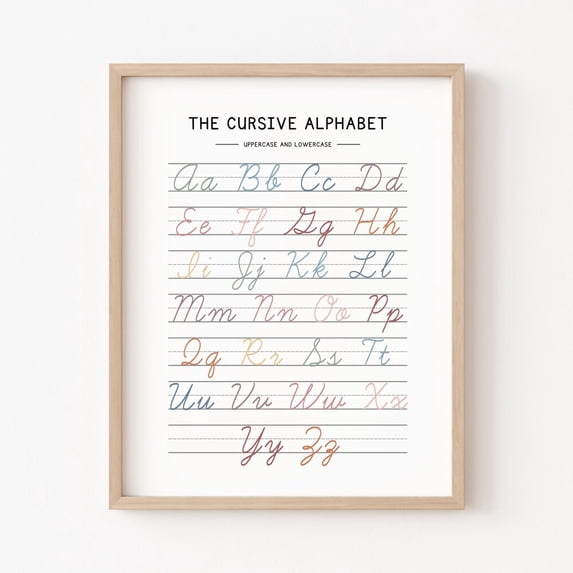 DOPAPRINT Cursive Handwriting Chart, Homeschool Learning Tools ...