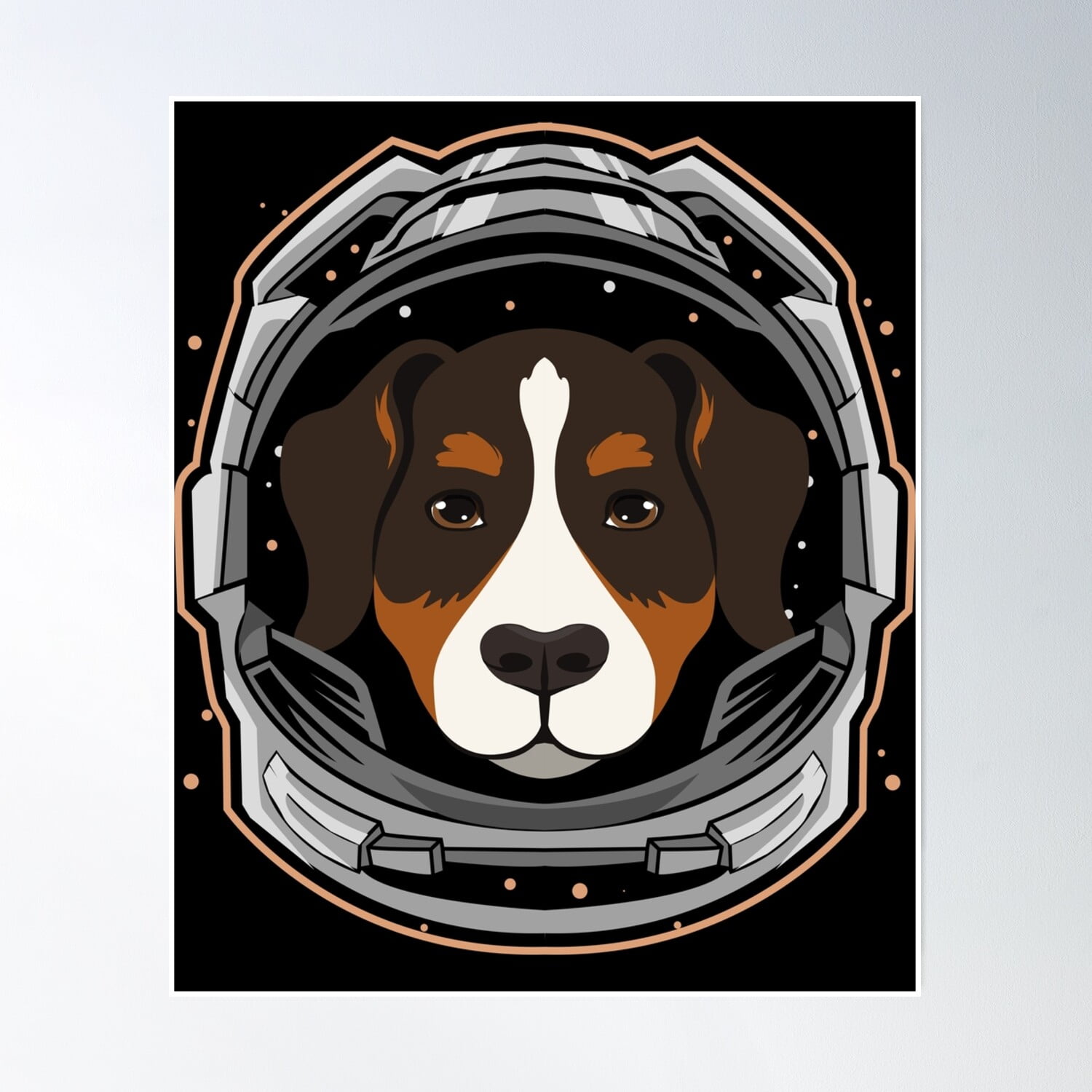 DOPAPRINT Cute Bernese Mountain Dog Astronaut In Space Poster Wall Art, Modern Wall Decor NO ...
