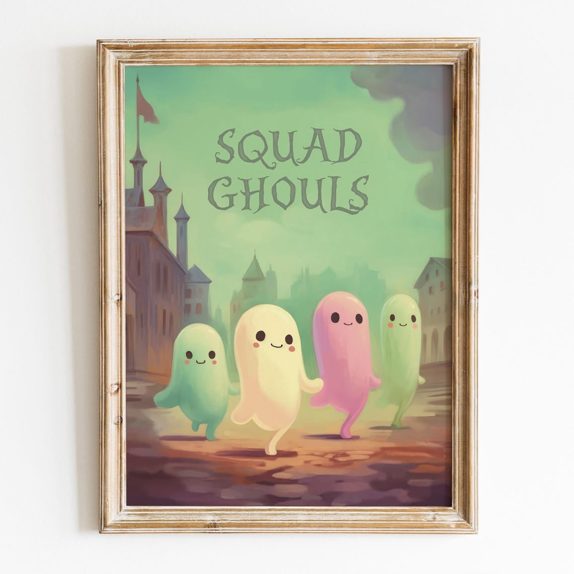 DOPAPRINT Cute Ghosts Squad Girly Wall Art, Pastel Decor, Preppy Poster ...