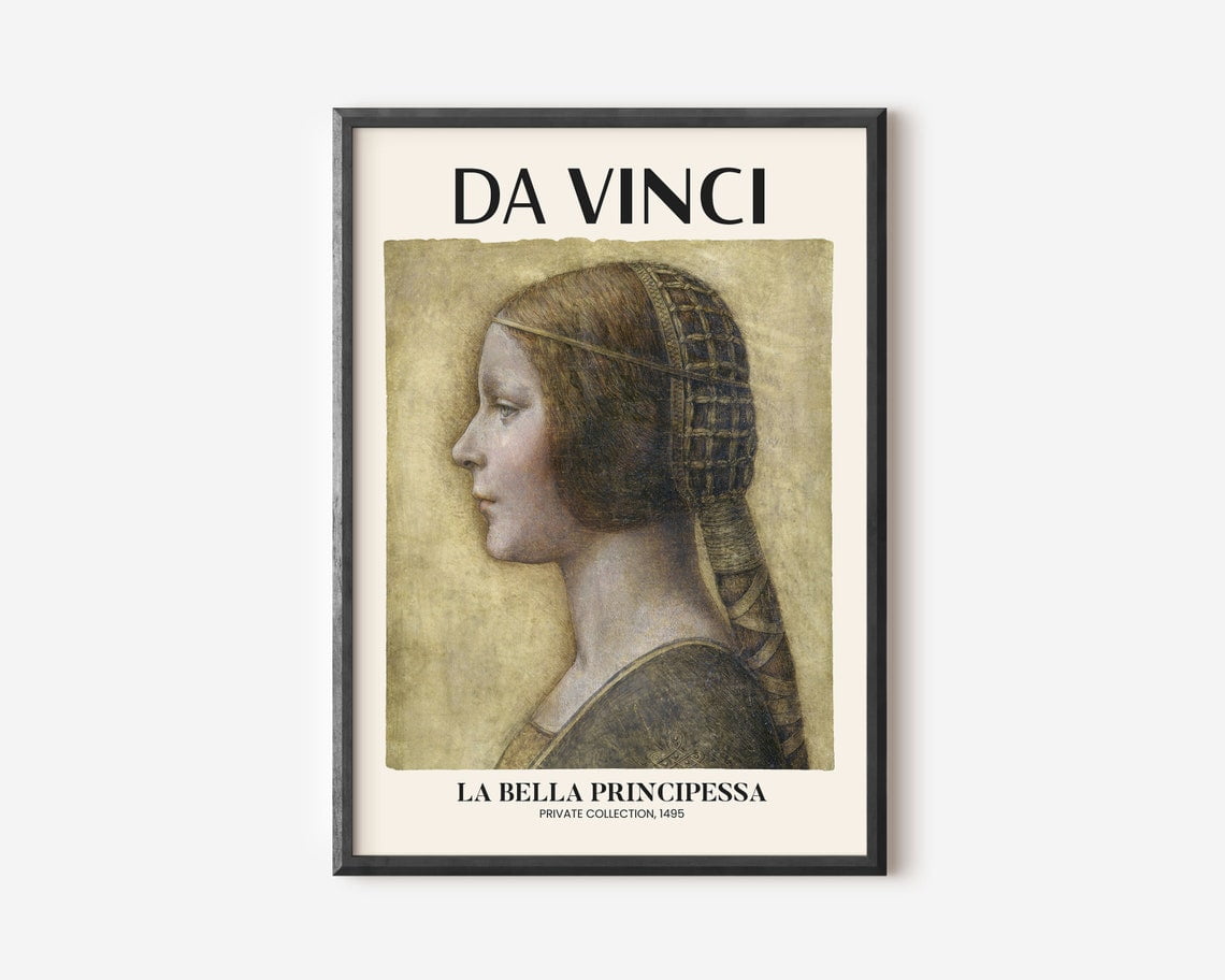 DOPAPRINT Da Vinci Exhibition Wall Art Print, Neutral Beige Abstract ...